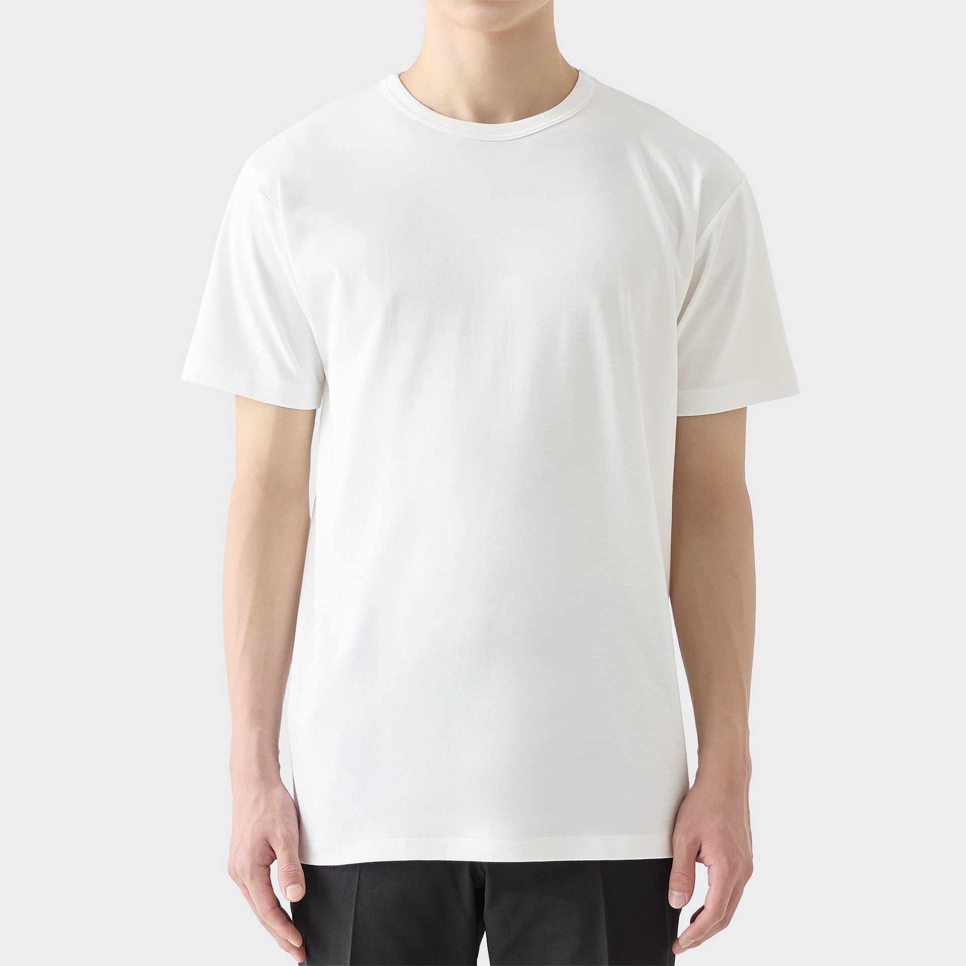 MENS ベーシック 半袖 クルーネックTシャツ WHITE | 高級無地Tシャツ専門店 | EIJI 1926（エイジ）」