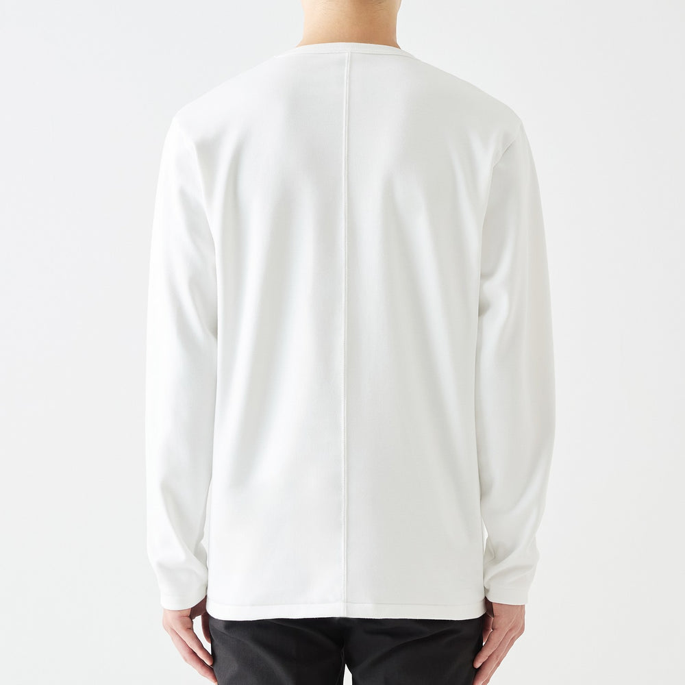 MENS ヘビー 長袖 クルーネックTシャツ WHITE | 高級無地Tシャツ専門店 | EIJI 1926（エイジ）」