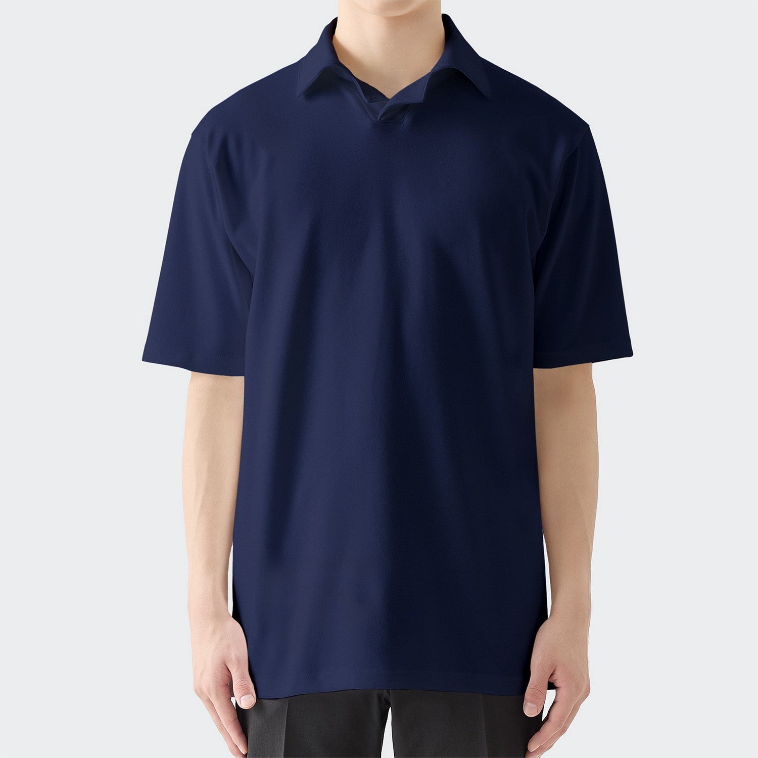 MENS ヘビー 半袖 ポロシャツ NAVY | 高級無地Tシャツ専門店 | EIJI 1926（エイジ）」